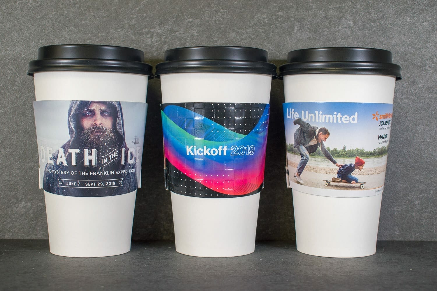 Custom Coffee Sleeves Gallery | HotShot Coffee Sleeves