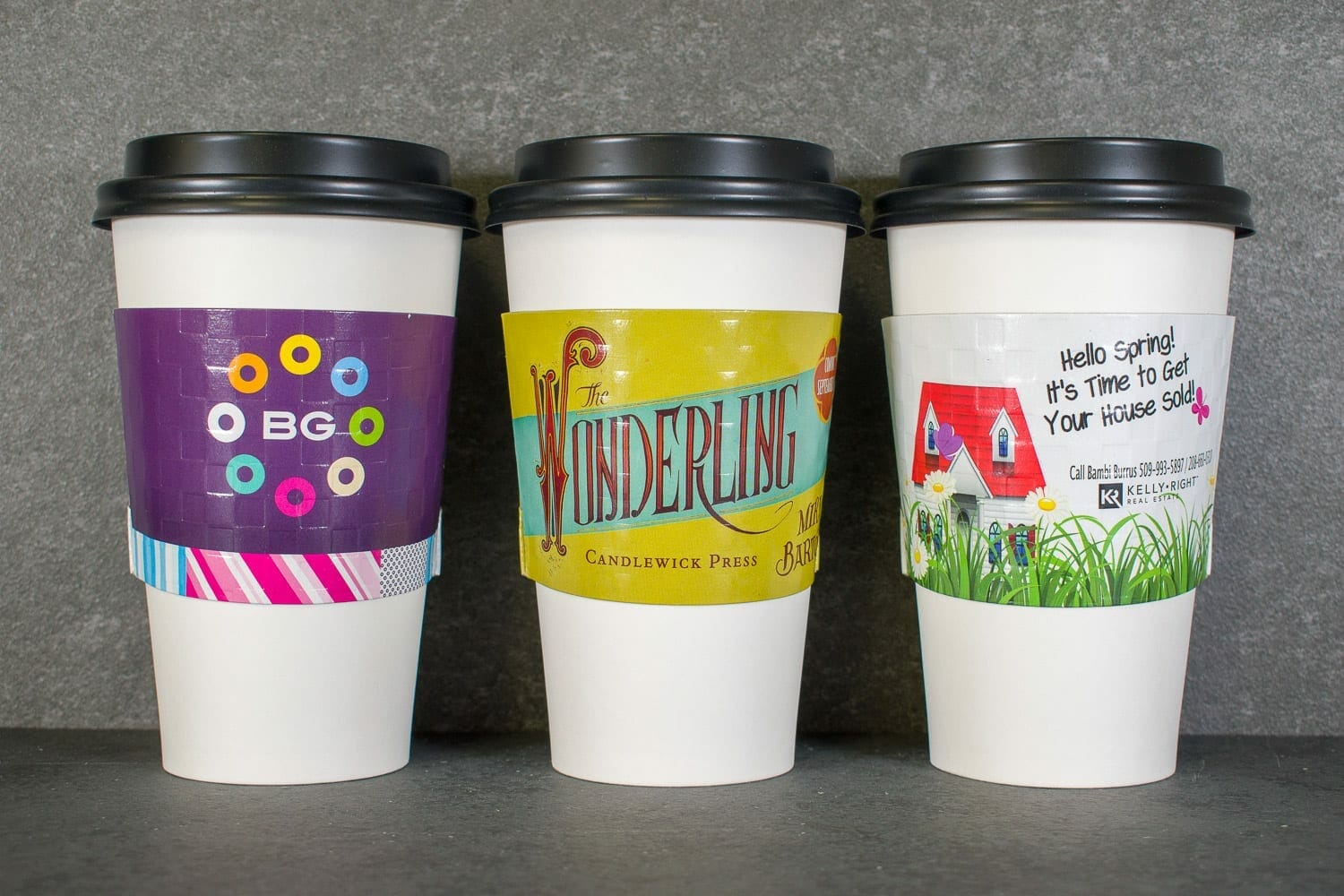 Custom Coffee Sleeves Gallery | HotShot Coffee Sleeves