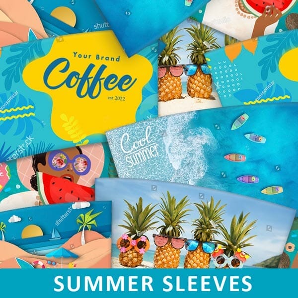 Order corrugated coffee sleeves printed 1 or 2 colors